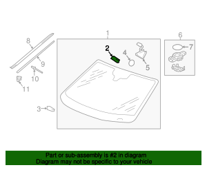 2018-2023 Volkswagen Windshield Spacer 5C5-845-132 ...