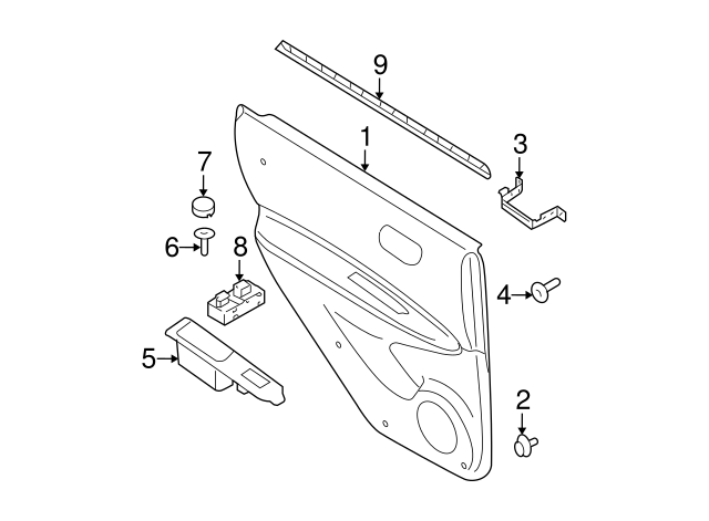 2008-2015 Nissan Belt Weather-Strip 82834-JM01A | Parts for Nissans