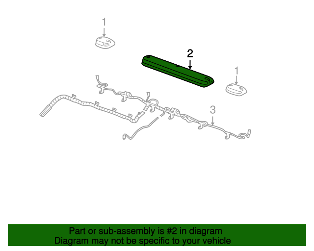 2007-2014 GM Roof Clearance Center Lamp 22956991 | GMPartsDirect.com
