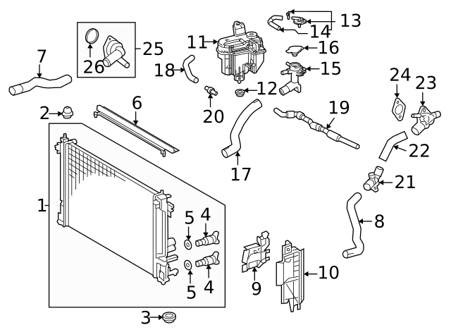 16593-37190 - Radiator Support Air Duct - 2019-2022 Toyota | Sparks Parts
