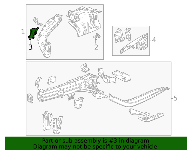 2021-2024 Chevrolet Trailblazer Headlamp Bracket 60005349 GM ...