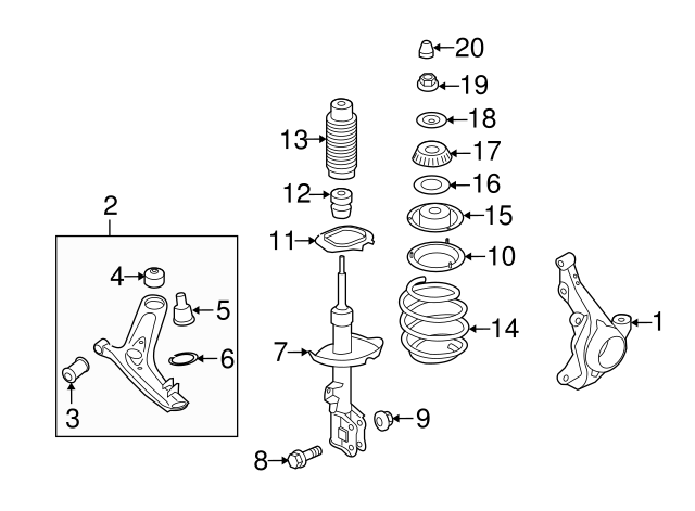 2010-2013 Kia Soul Upper Insulator 54611-2K000 | OEM Parts Online