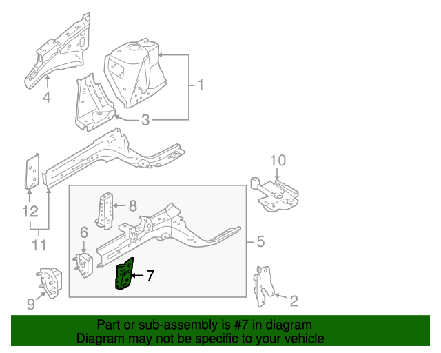 2012-2019 Nissan Inner Rail Bracket G51F3-3ANMA | Parts for Nissans