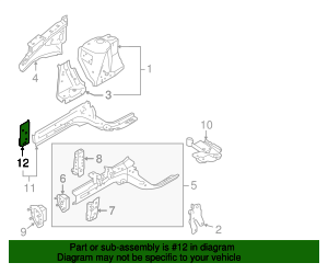 G51C9-9KAMA - Frame Side Member Bracket 2012-2019 Nissan | AutoNation Parts