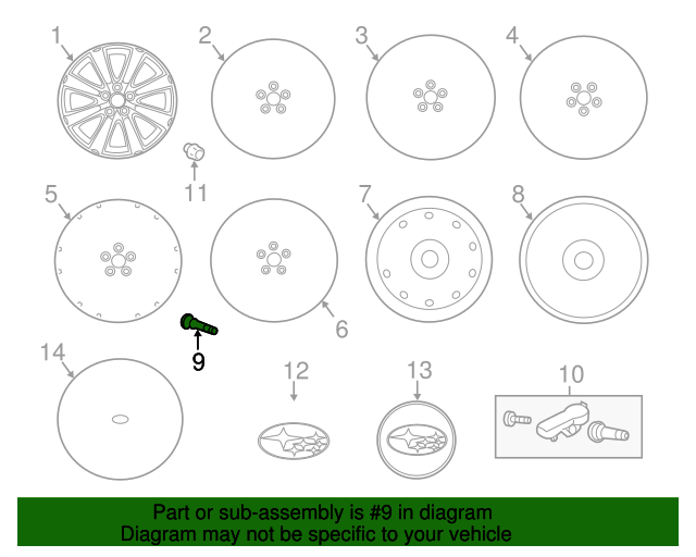 1985-2021 Subaru OEM NEW 1985-10 Subaru Outback Tribeca Impreza Legacy ...