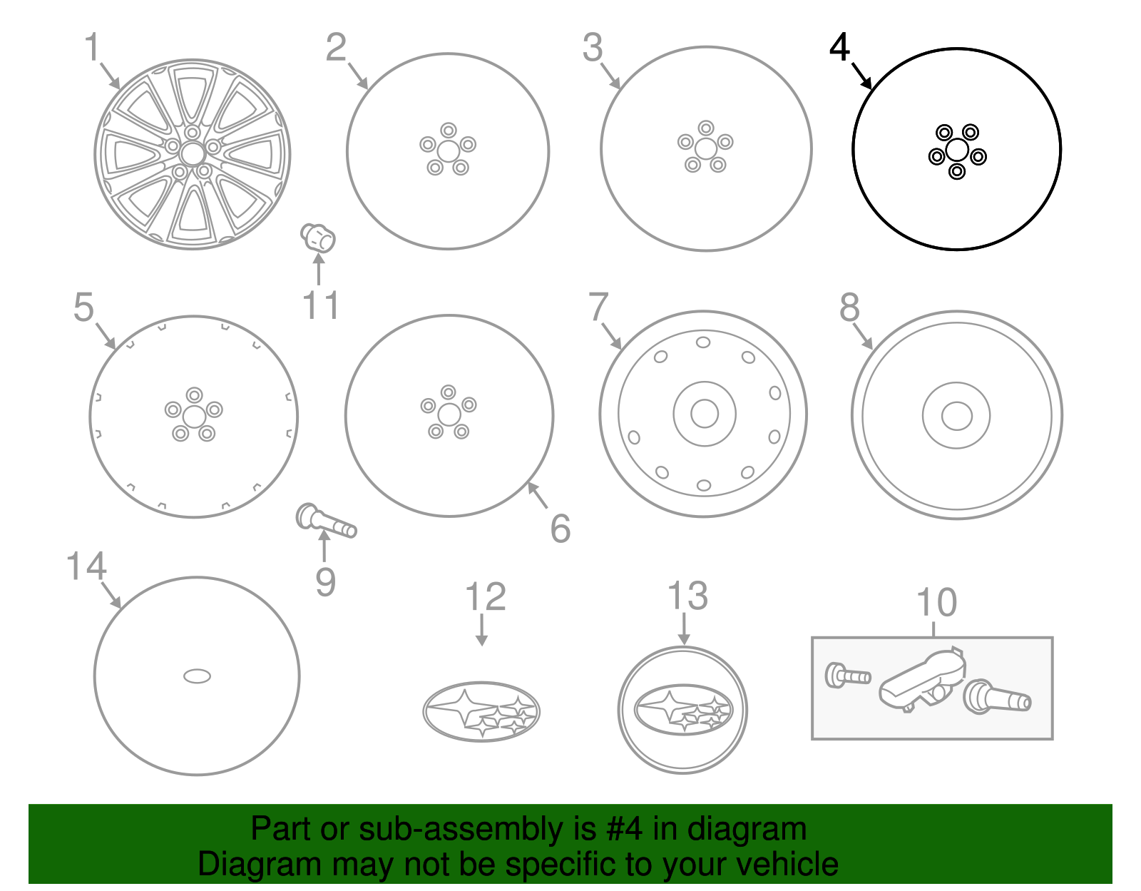 28111AJ15A - 2013-2014 Subaru Legacy - Wheel, Alloy | Subaru Parts HQ