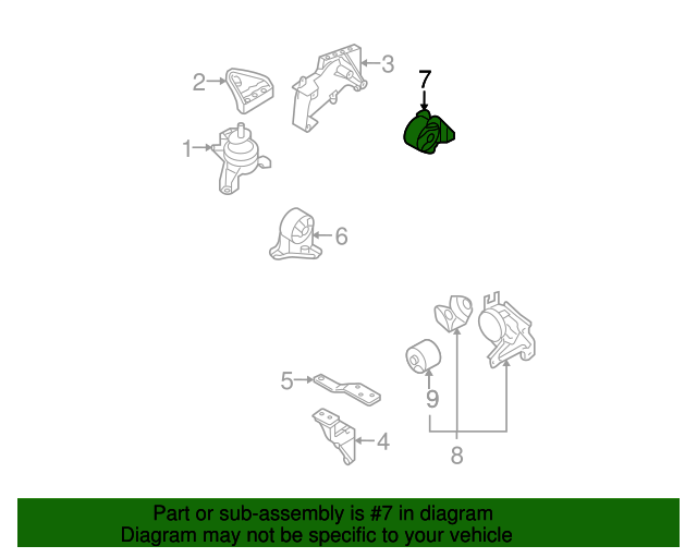 2005-2009 Hyundai Tucson Rear Mount 21930-2E300 | OEM Parts Online