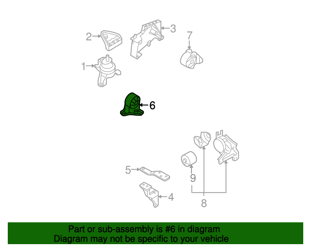 2005-2009 Hyundai Tucson Front Mount 21910-2E002 | QuirkParts