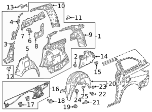 OEM 2003-2024 Honda Pillar Reinforced Upper Bolt 93405-06020-08 | Honda ...