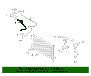 2016-2020 Volvo Reservoir Hose 31368351 | TascaParts.com