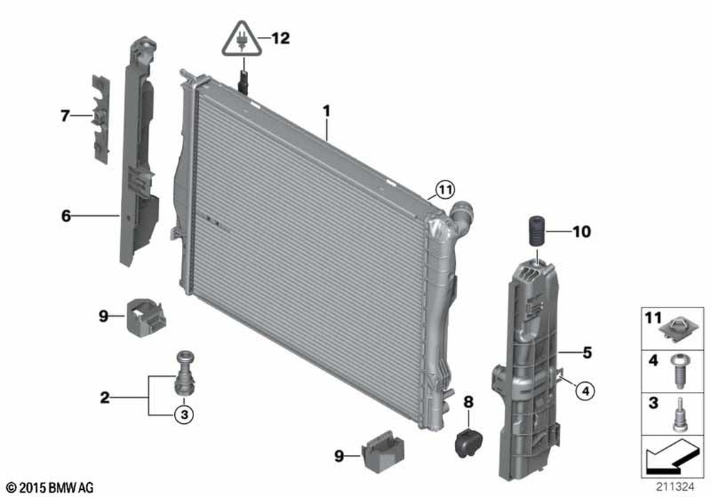 2005-2014 BMW Radiator 17117537292 | Retail Performance Auto Parts