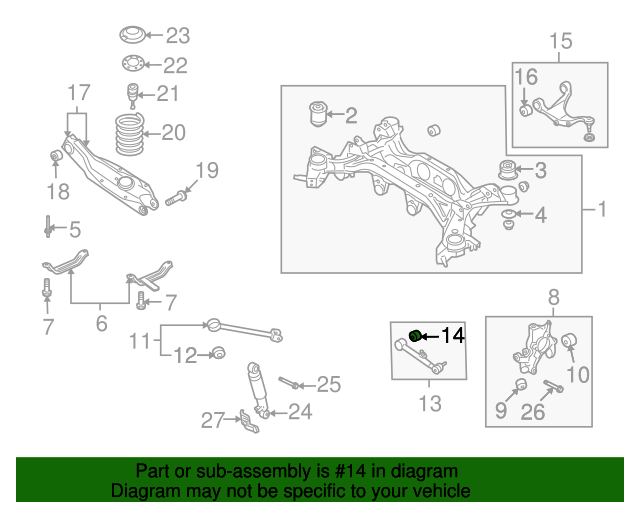 2007-2012 Hyundai Track Bar Bushing 55258-2B000 | OEM Parts Online