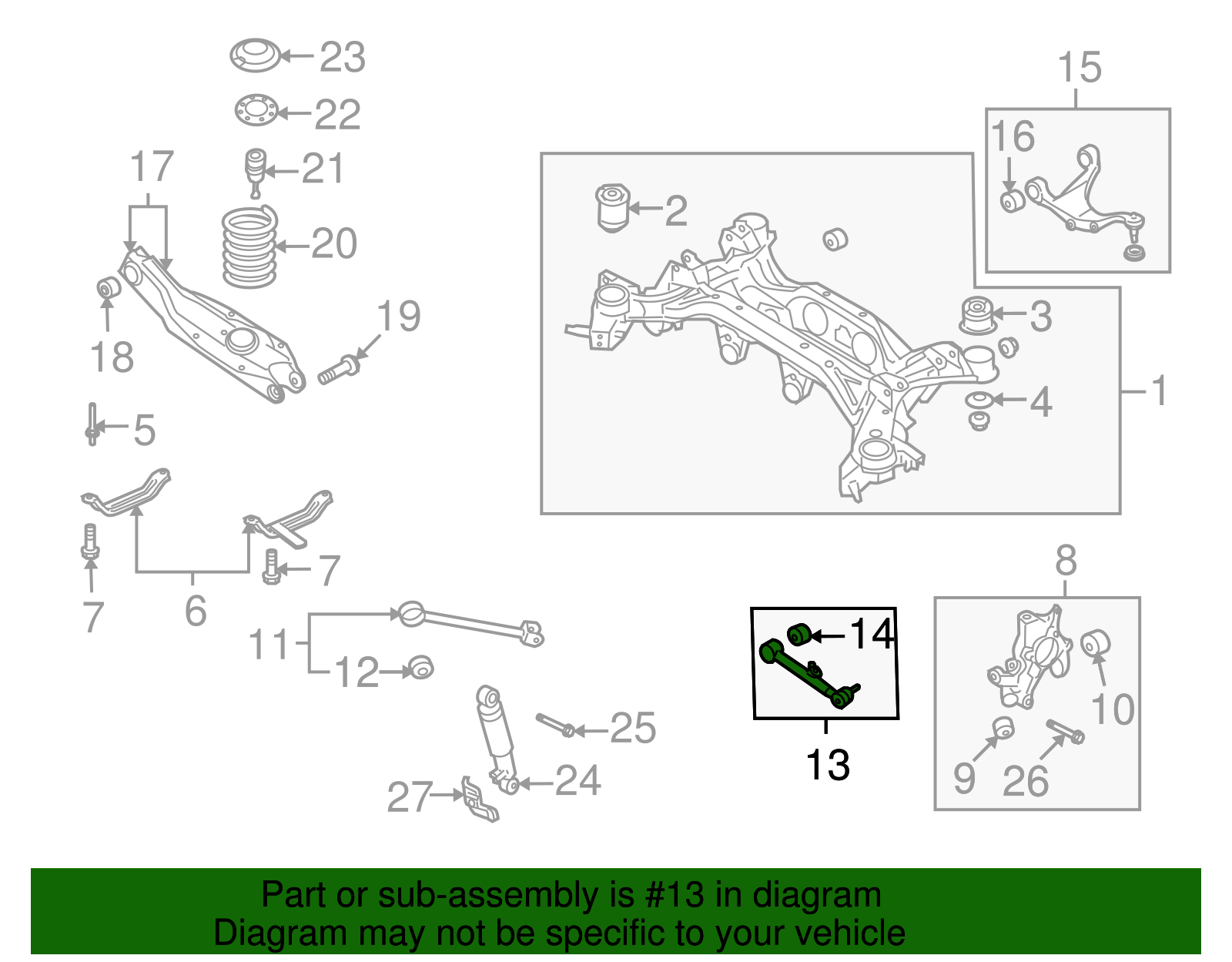 2007-2012 Hyundai Track Bar 55250-3J010 | Hamilton Hyundai Parts Canada