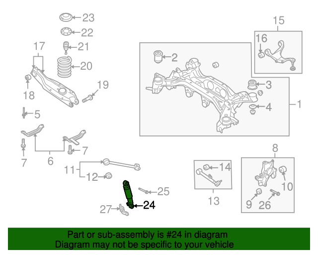 Genuine Shock Absorber for 2007-2012 Hyundai Veracruz | Part# 55310 ...