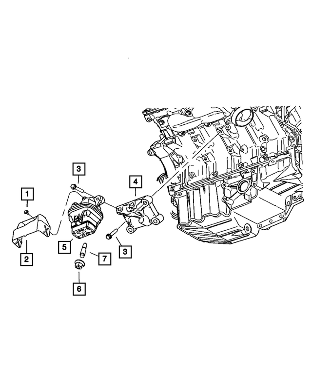 2005-2010 Mopar Engine Mount Bracket, Left 4578053AC | Mopar Estores