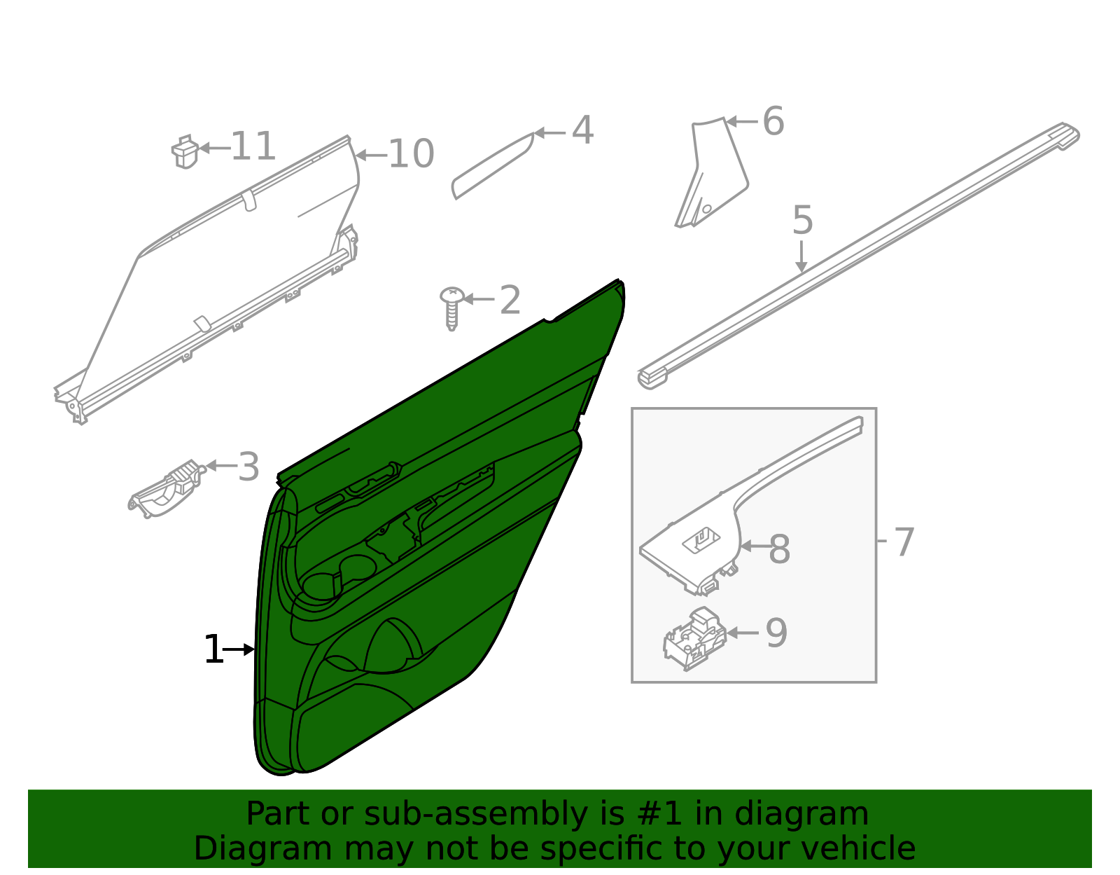 2020-2022 Hyundai Palisade Door Trim Panel 83308-S8200-MMH | World OEM ...