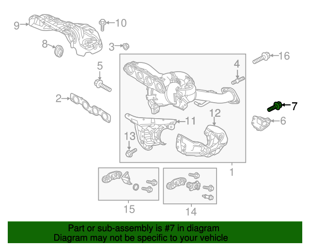 2010-2019 Mazda Exhaust Manifold Heat Shield Bolt 9YA0-2A-008 ...