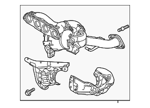 2014-2016 Mazda 6 Catalytic Converter With Integrated Exhaust Manifold ...