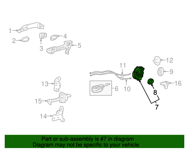 2016-2023 Toyota Tacoma Lock Assembly 69050-04030 | Toyota San Diego Parts