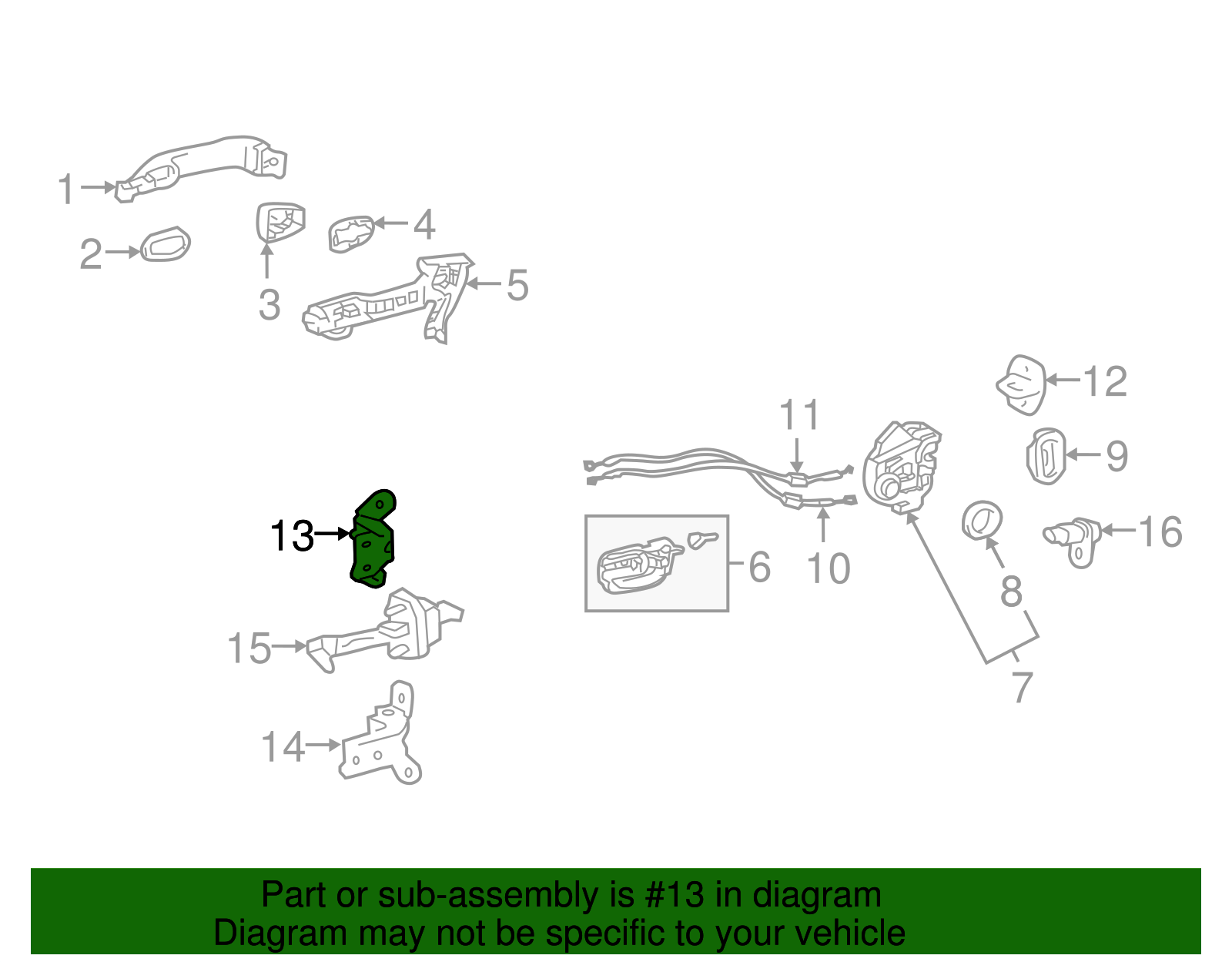 2005-2024 Toyota Upper Hinge 68760-04010 | OEM Parts Online