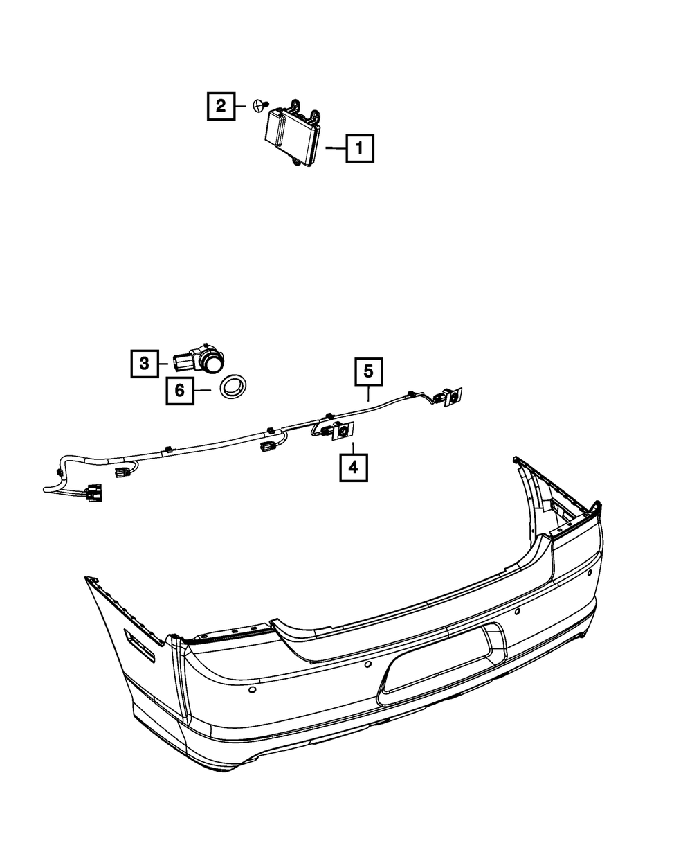 2012-2014 Dodge Charger Rear Fascia Wiring 68161396AA | Mopar eStore