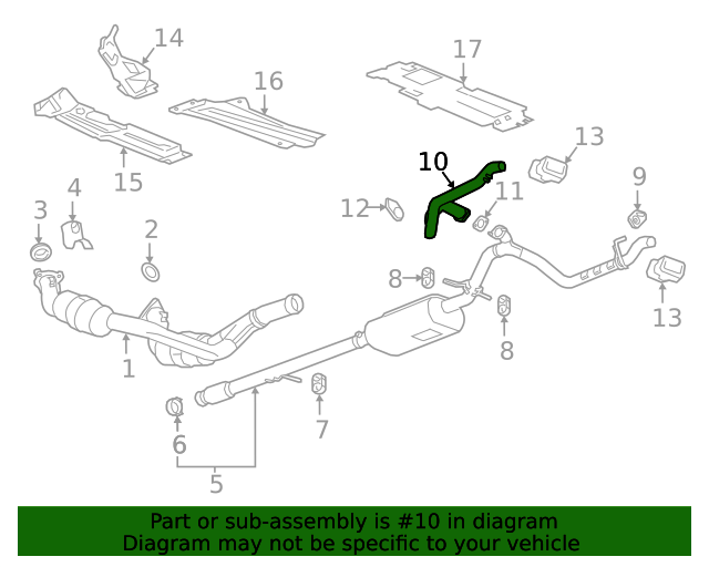 2019-2024 GM Exhaust Rear Pipe 84711913 GM | GMPartsDirect.com