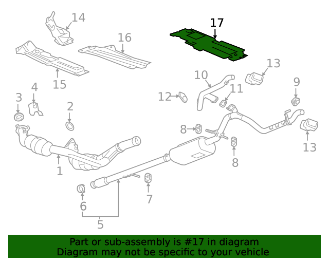 2019-2024 GM Exhaust Front Heat Shield 84366683 GM | GMPartsDirect.com