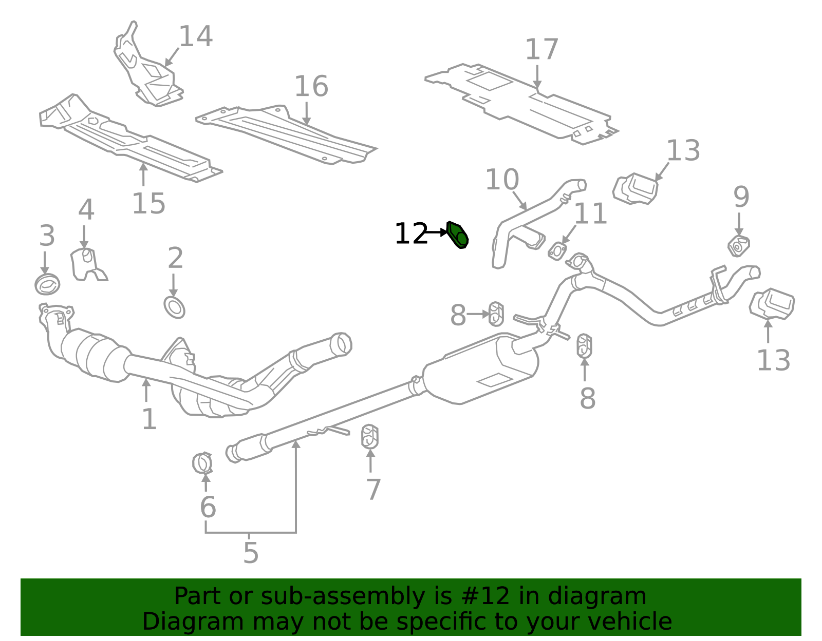 GM Parts 84981631 Muffler Pipe Hanger GM Parts Store gm-parts-84981631-muffler-pipe-hanger-gm-parts-store