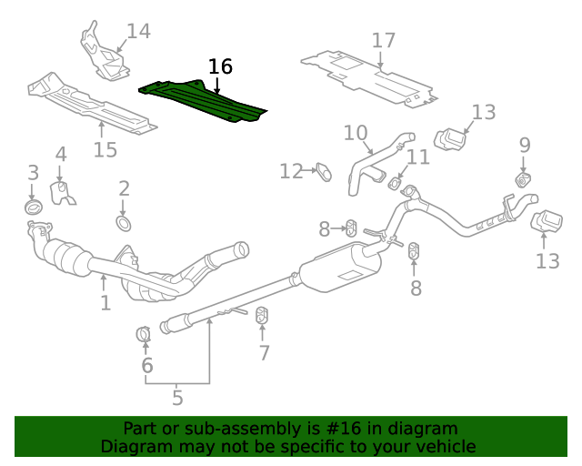 2019-2023 GM Exhaust Rear Underbody Heat Shield #84523941 84630084 ...