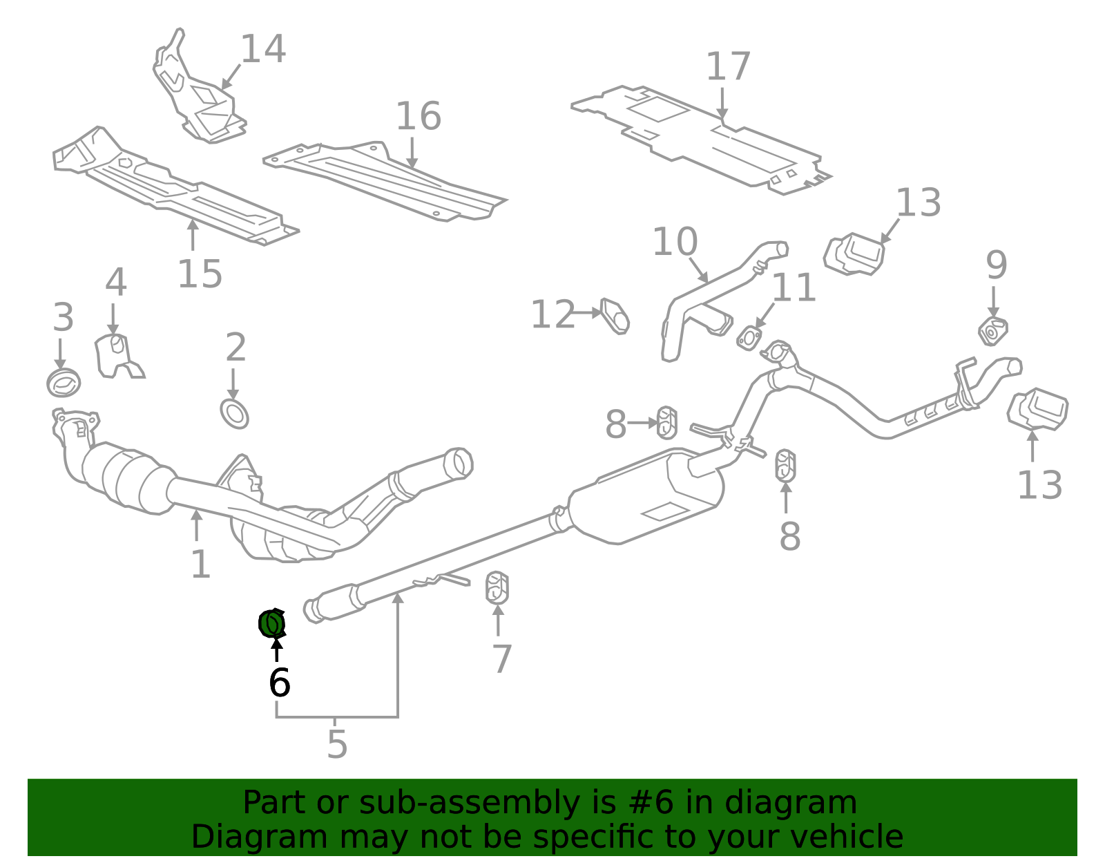 20779889 - Exhaust Pipe Clamp 2008-2025 GM | GM Wholesale Direct