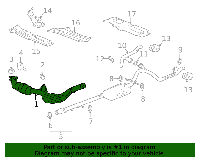 2021-2023 GM Catalytic Converter 85542366 GM | GMPartsDirect.com