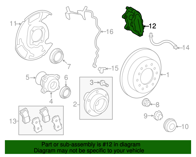 47750-60320 - Caliper 2016-2021 Toyota Land Cruiser | Ourisman Toyota Parts
