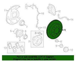 Genuine Toyota Disc Brake Rotor (Front) part# 43512-60210 for 2016-2021 ...