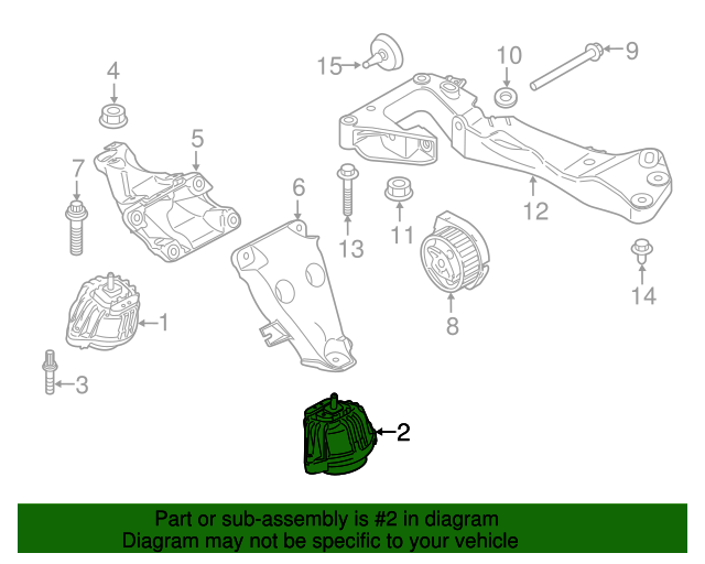 22-11-6-856-183 - Engine Mount 2013-2021 BMW | AutoNationParts.com