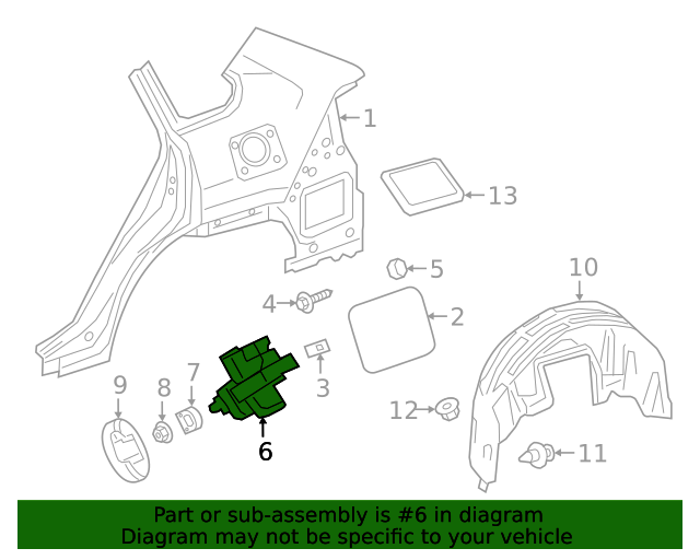 2019-2023 Toyota Lock Actuator 77030-12010 | Toyota Parts Center