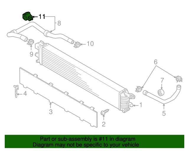 6E0-971-842-B - Radiator Coolant Hose Clip 2008-2018 Audi | Audi OEM Parts