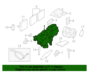 221-834-17-60 - AC & Heater Assembly 2011-2014 Mercedes-Benz | Mercedes ...