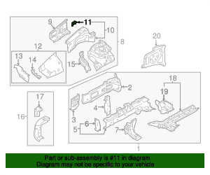 2014-2022 Mitsubishi Apron Panel Bracket 5220G980 | Mitsubishi Parts ...