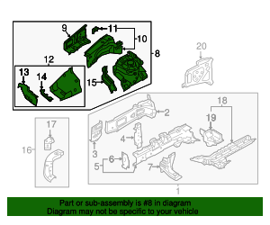 2014-2015 Mitsubishi Outlander Apron Assembly 5220G991 | Mitsubishi ...