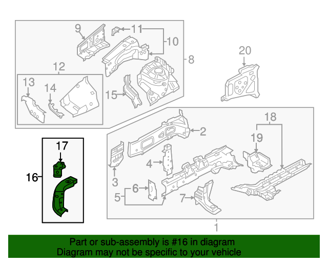5256C259 - Side Support 2014-2022 Mitsubishi | Mitsubishi Direct Parts
