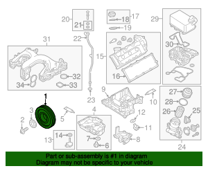 2014-2016 Audi Engine Crankshaft Pulley 059-105-251-EH | OEM Parts Online