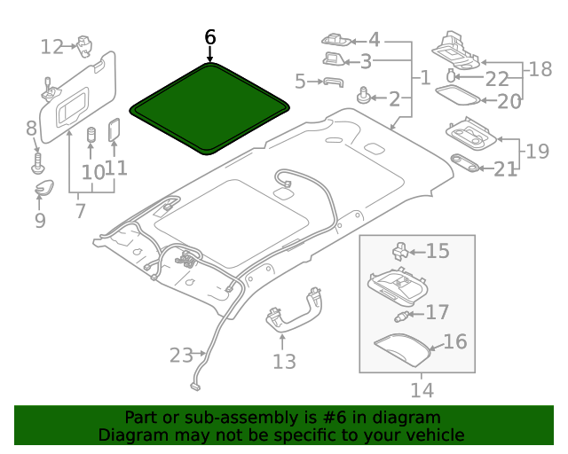 2022-2024 Subaru Forester Sunroof Opening Trim 94470SJ000VJ ...