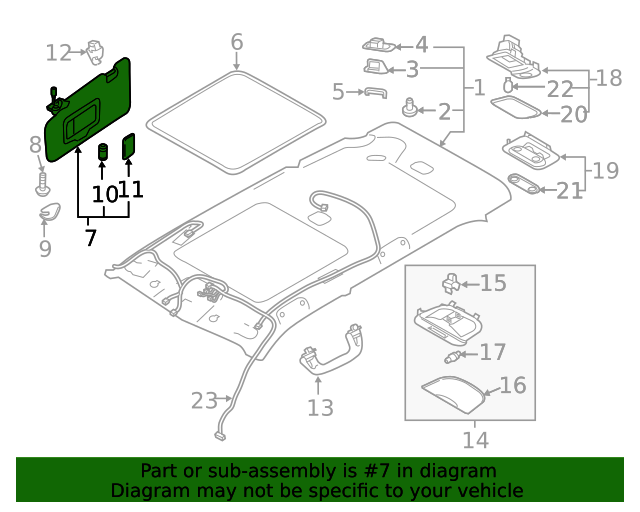 2019-2024 Subaru Forester Sun-Visor 92011SJ050ME | OEM Parts Online