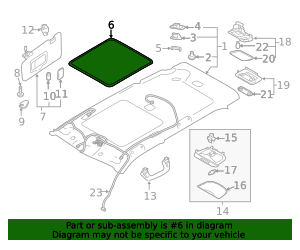 2022-2024 Subaru Forester Sunroof Opening Trim 94470SJ000VJ ...