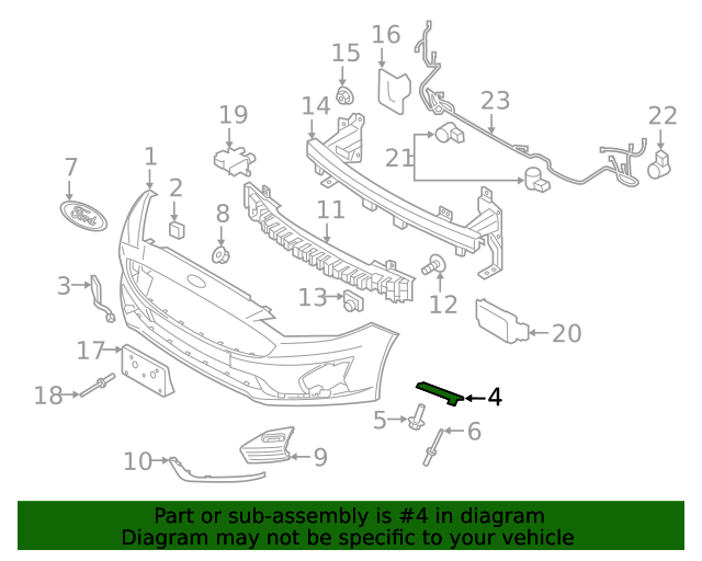 HS7Z-17C947-AA - Side Retainer - 2017-2020 Ford | Eastgate Ford Parts CA