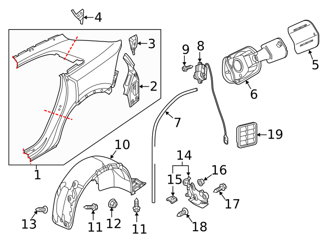 WHT-003-954 - End Plate Mount Bolt 2012-2024 Audi | Audi OEM Parts