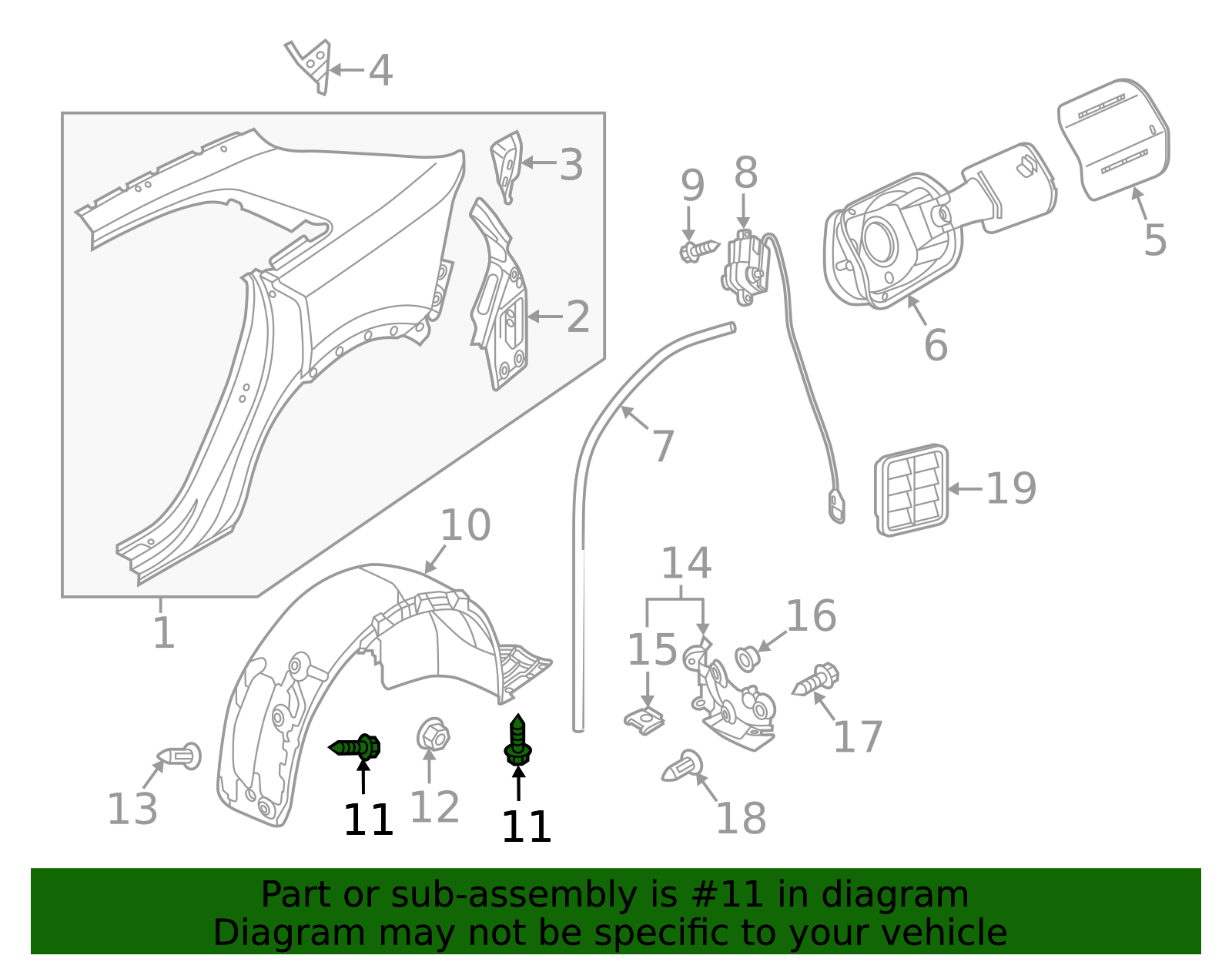 2012-2025 Audi Bumper Cover Support Rail Bolt WHT-003-954 | Audi USA Parts