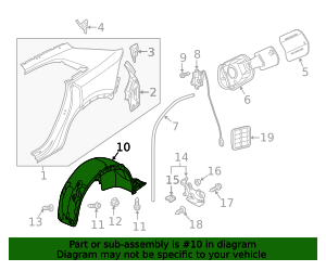 2019-2023 Audi Q8 Wheelhouse Liner 4M8-810-171-G | Audi USA Parts