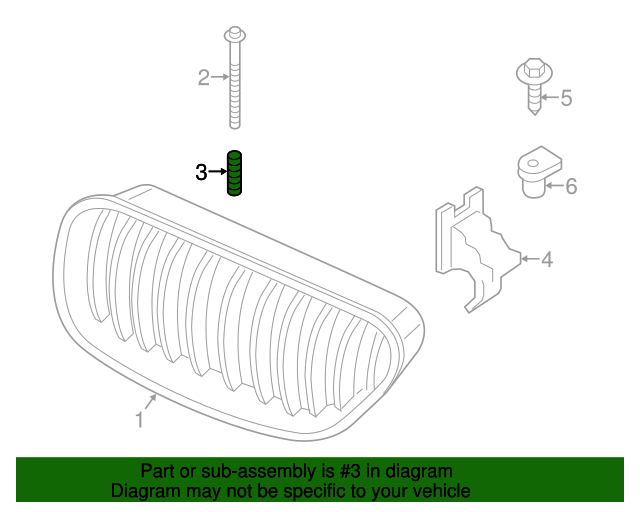 7147222655 - Grille Insulator (07-14-7-222-655) | BMW of South Atlanta ...