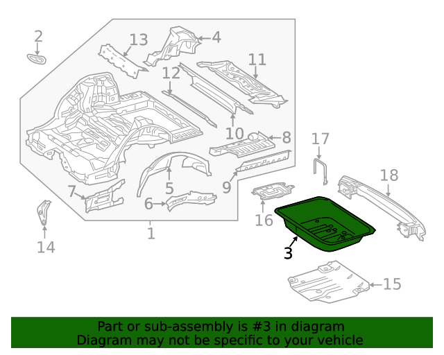 213-610-90-04 - Load Compartment Well Mercedes-Benz USA Parts
